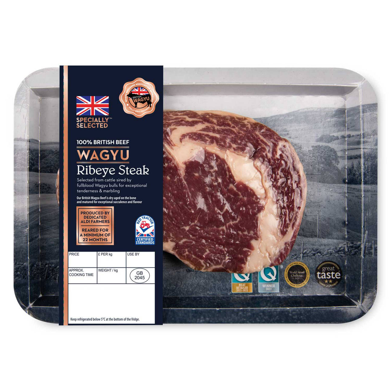 100% British Beef Wagyu Ribeye Steak | ALDI UK